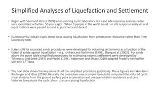 Improved analyses of liquefaction and settlement | PDF