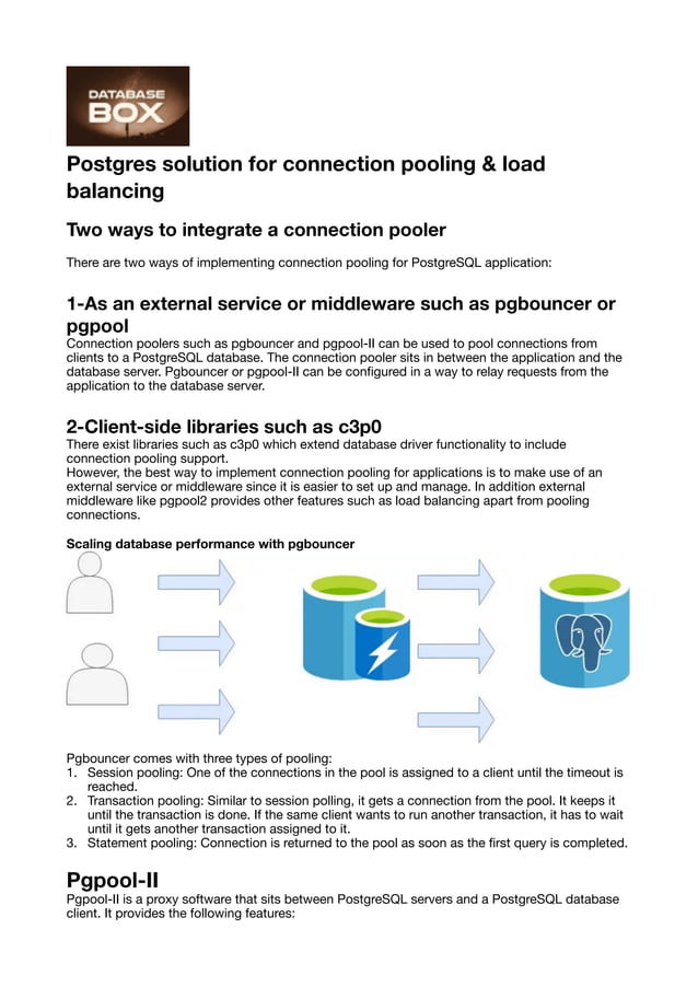 🏗️improve Database Performance With Connection Pooling And Load Balancing Techniques Pdf