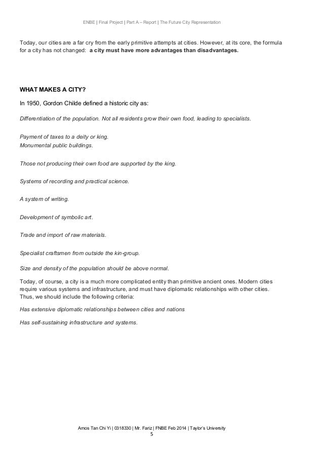 Improved city report copy