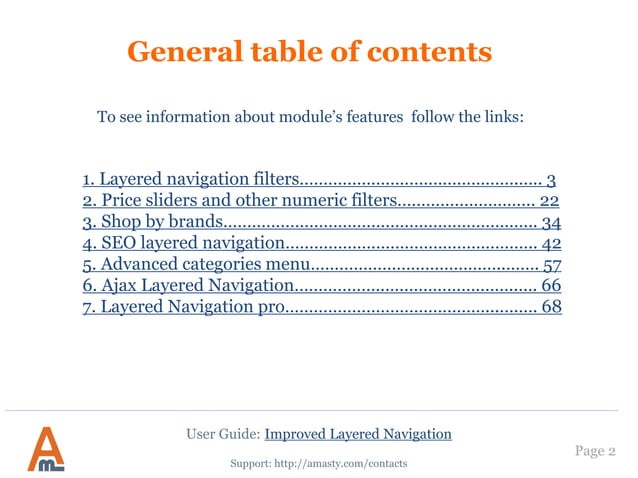Improved Layered Navigation: Magento Extension by Amasty. User Guide. | PPT