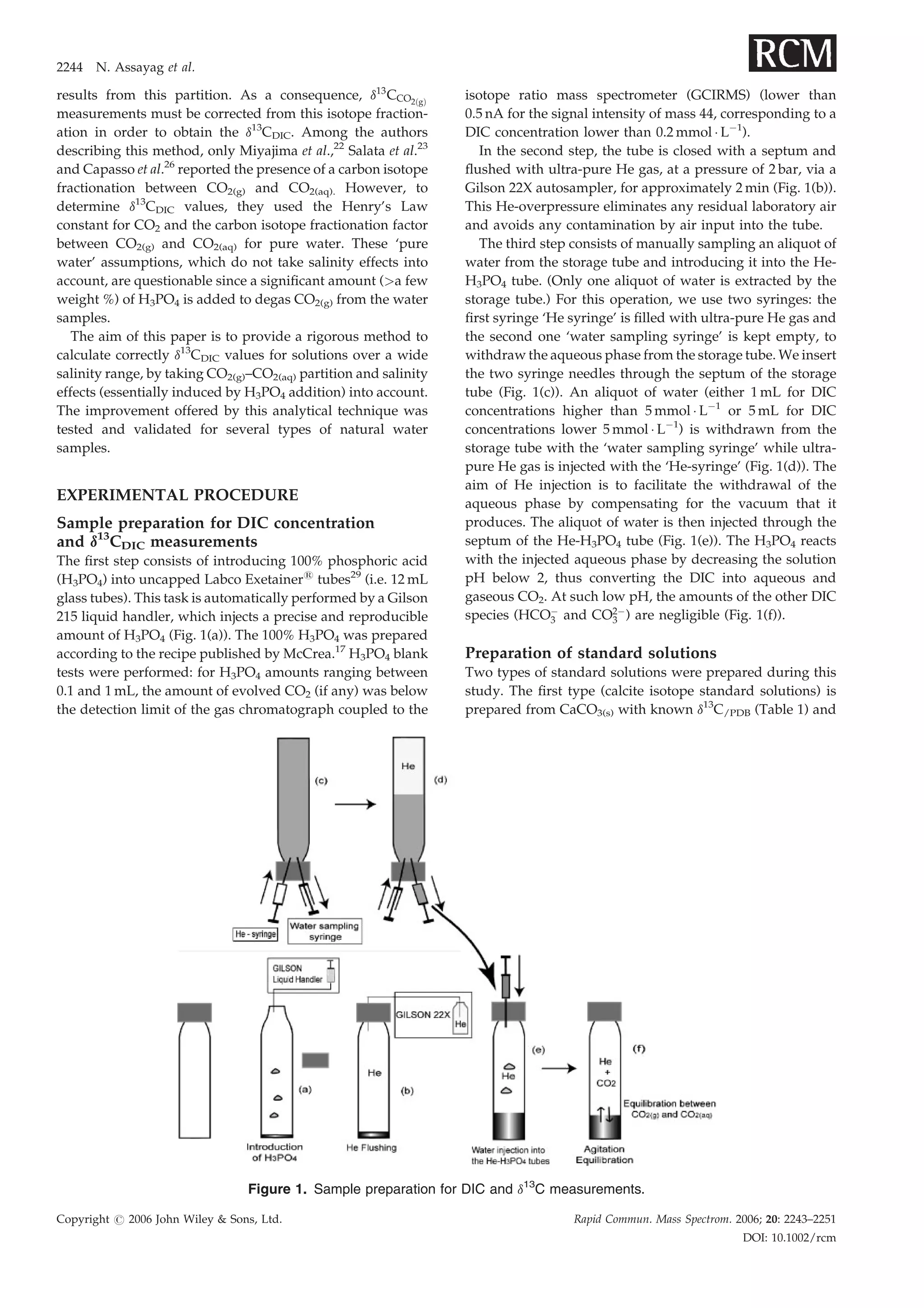 Improved method for analysis of dic in natural water samples | PDF