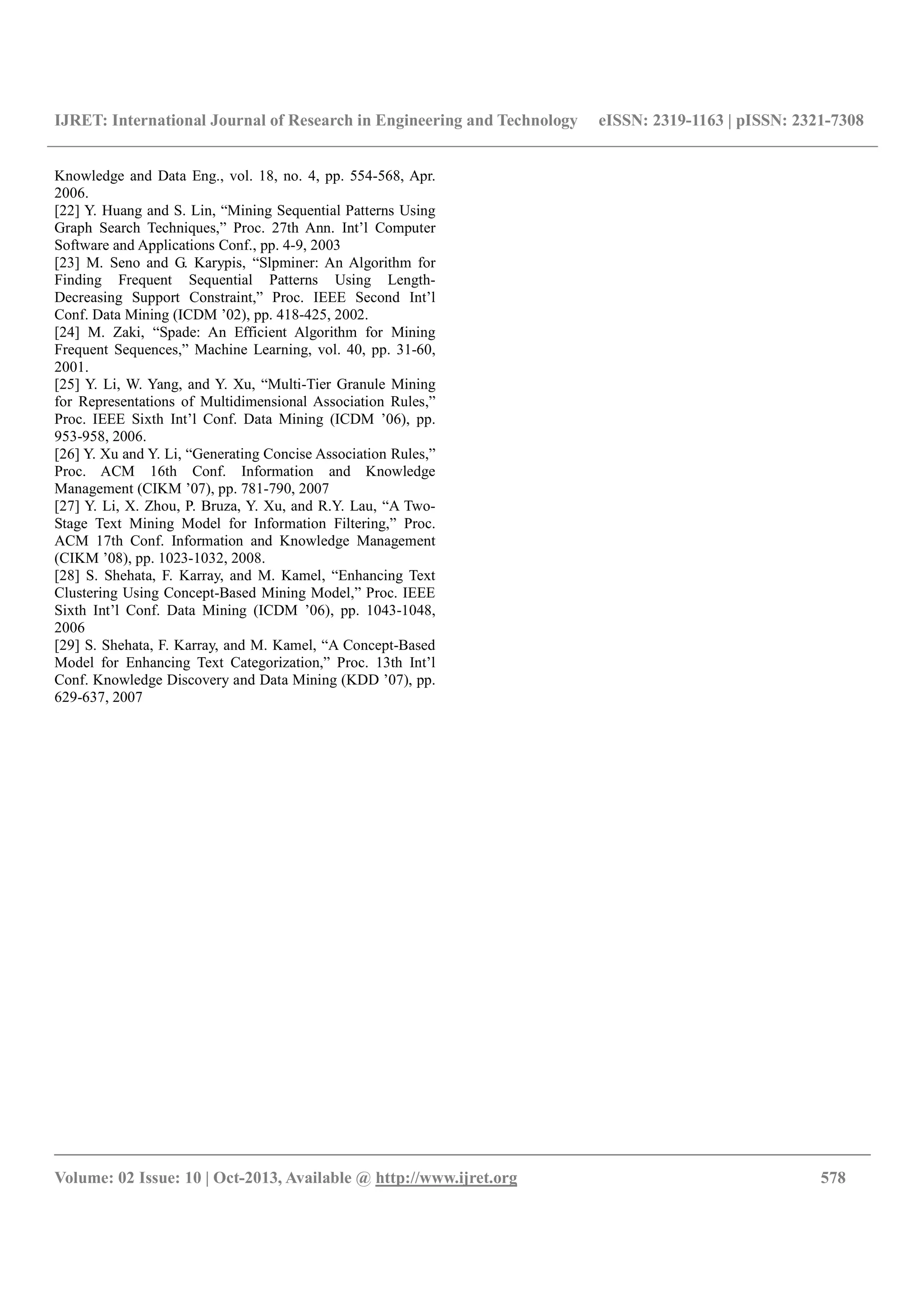 Improved Method For Pattern Discovery In Text Mining Pdf