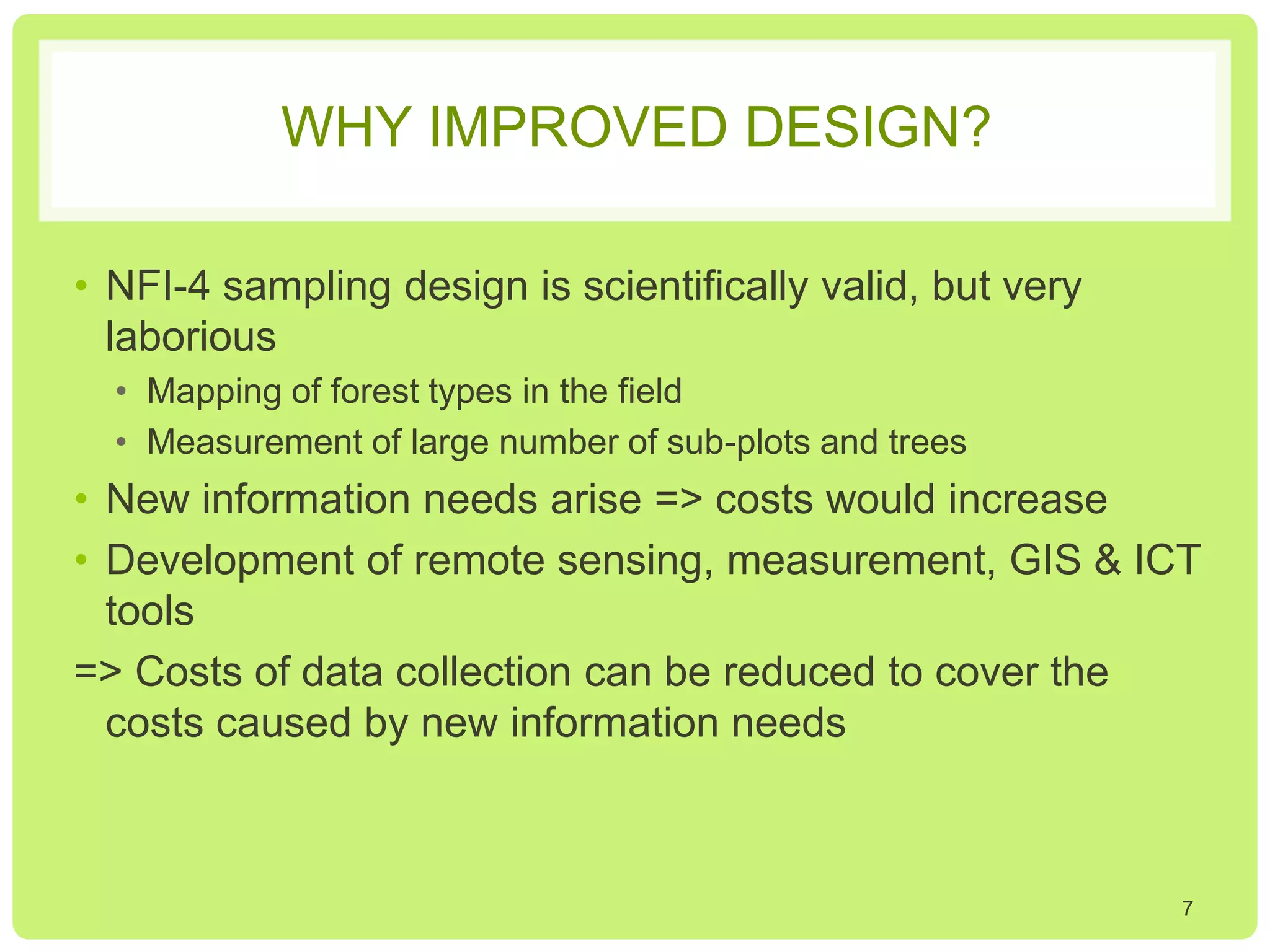 Improved National Forest Inventory Map sampling design | PDF