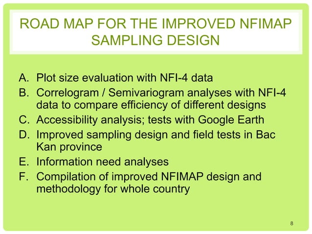 Improved National Forest Inventory Map sampling design | PPT