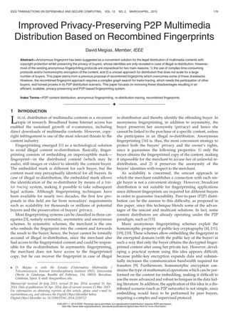 Improved Privacy-Preserving P2P Multimedia Distribution Based on ...