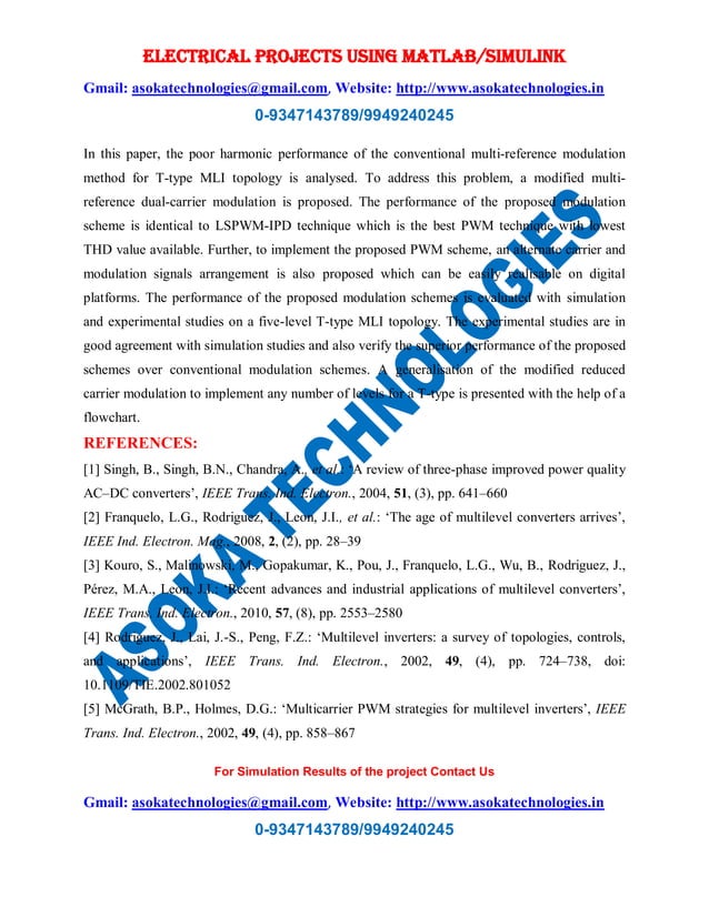 Improved pulse-width modulation scheme for T-type multilevel inverter ...