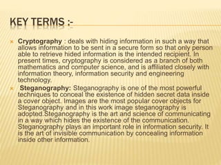Improved security system using steganography and elliptic curve cryptography | PPT
