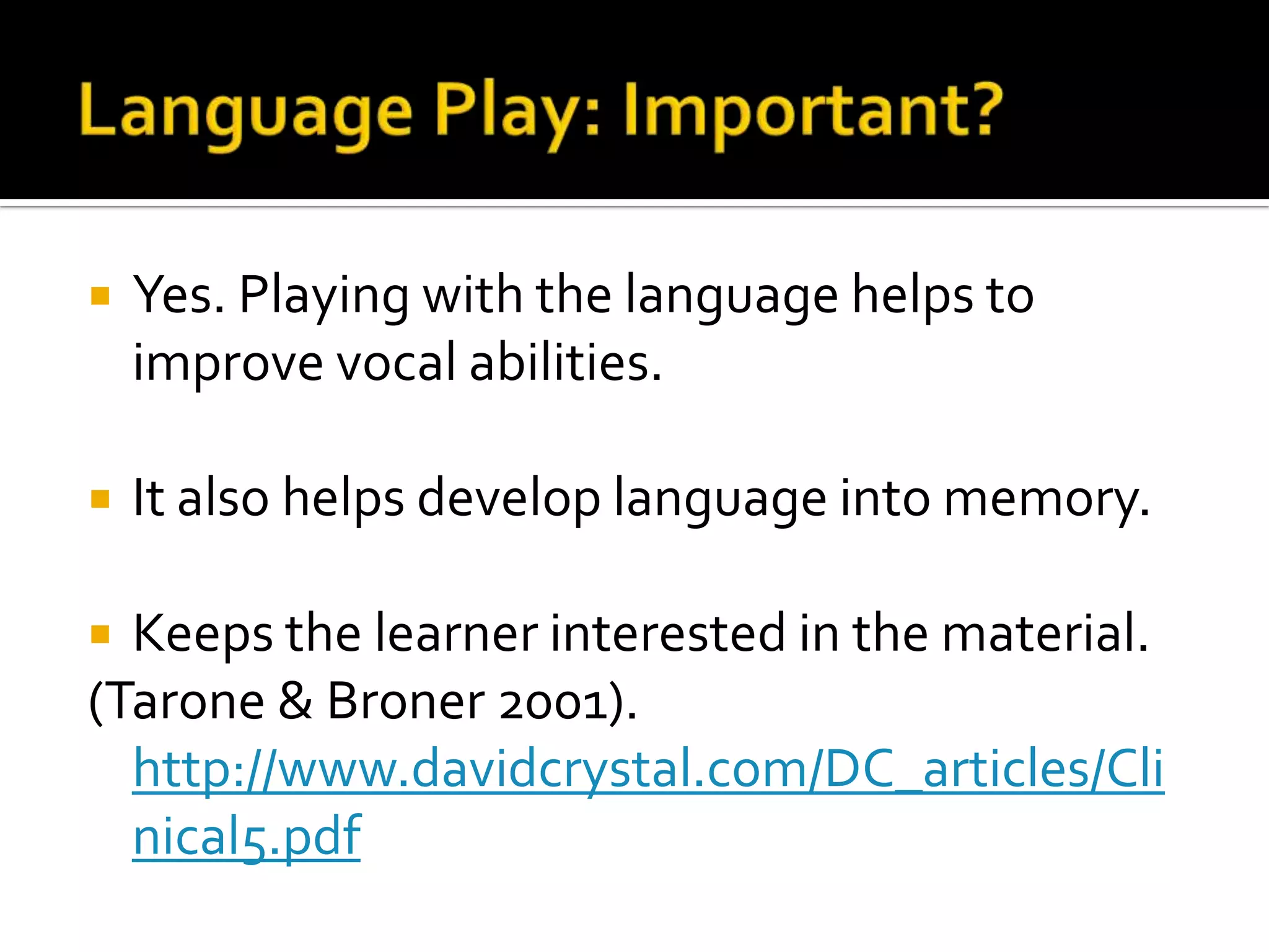 Improved strategies for learning a second language | PPTX