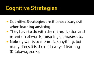 Improved strategies for learning a second language | PPTX