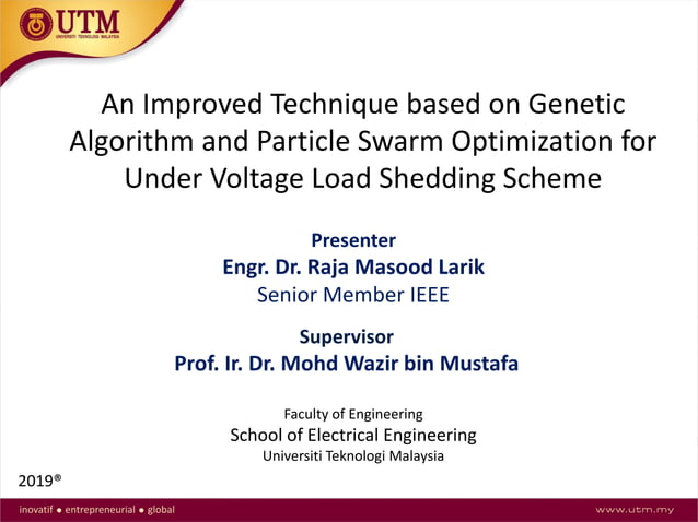 Improved technique for under voltage load shedding using Genetic Algorithm and Particle Swarm ...