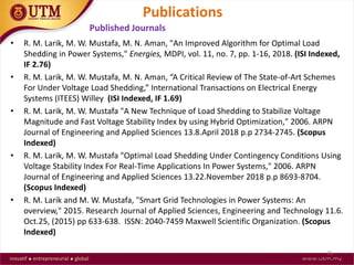 Improved technique for under voltage load shedding using Genetic ...