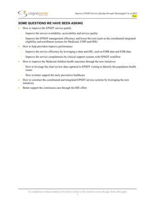 Improve EPSDT Service Quality Through Meaningful Use of IT | DOCX