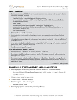 Improve EPSDT Service Quality Through Meaningful Use of IT | DOCX