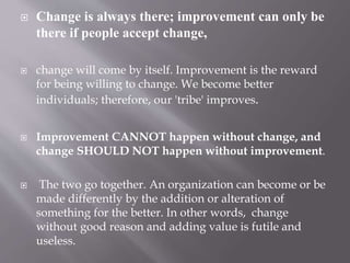 Improvement and change ppt | PPTX