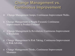 Improvement and change ppt | PPTX