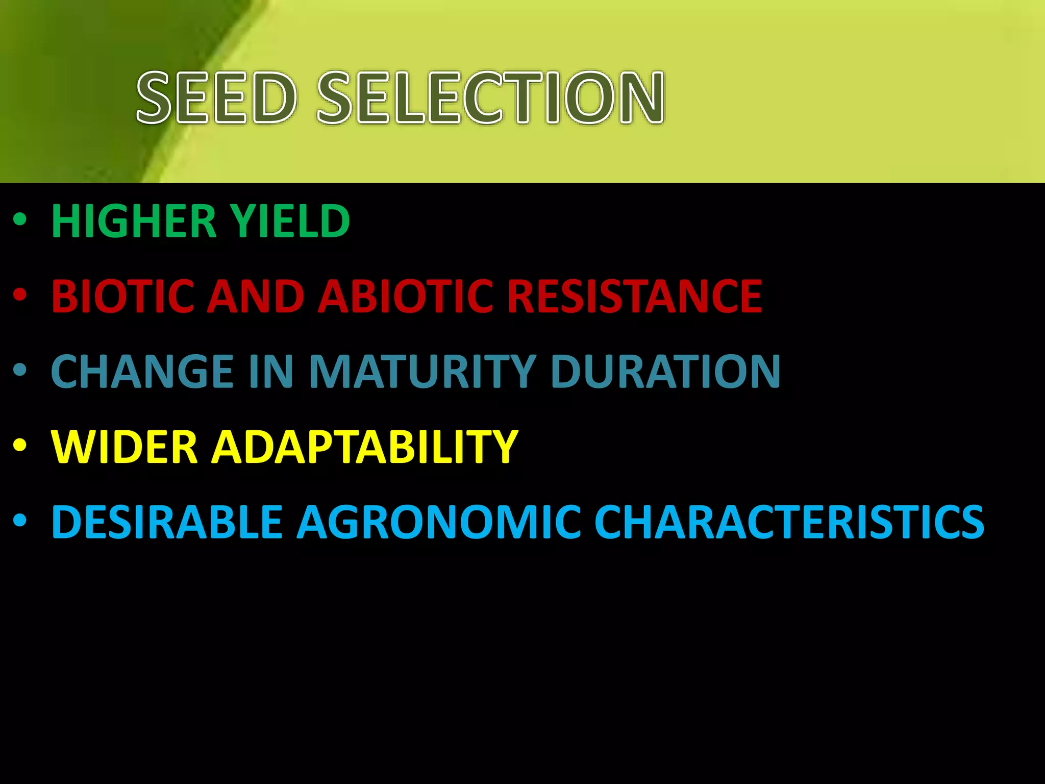 Improvement in food resources | PPTX