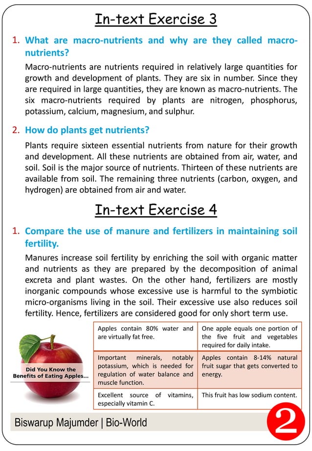 NCERT Solutions | Class IX | Science (Biology) | Chapter 15 | Improvement in Food Resources | PDF