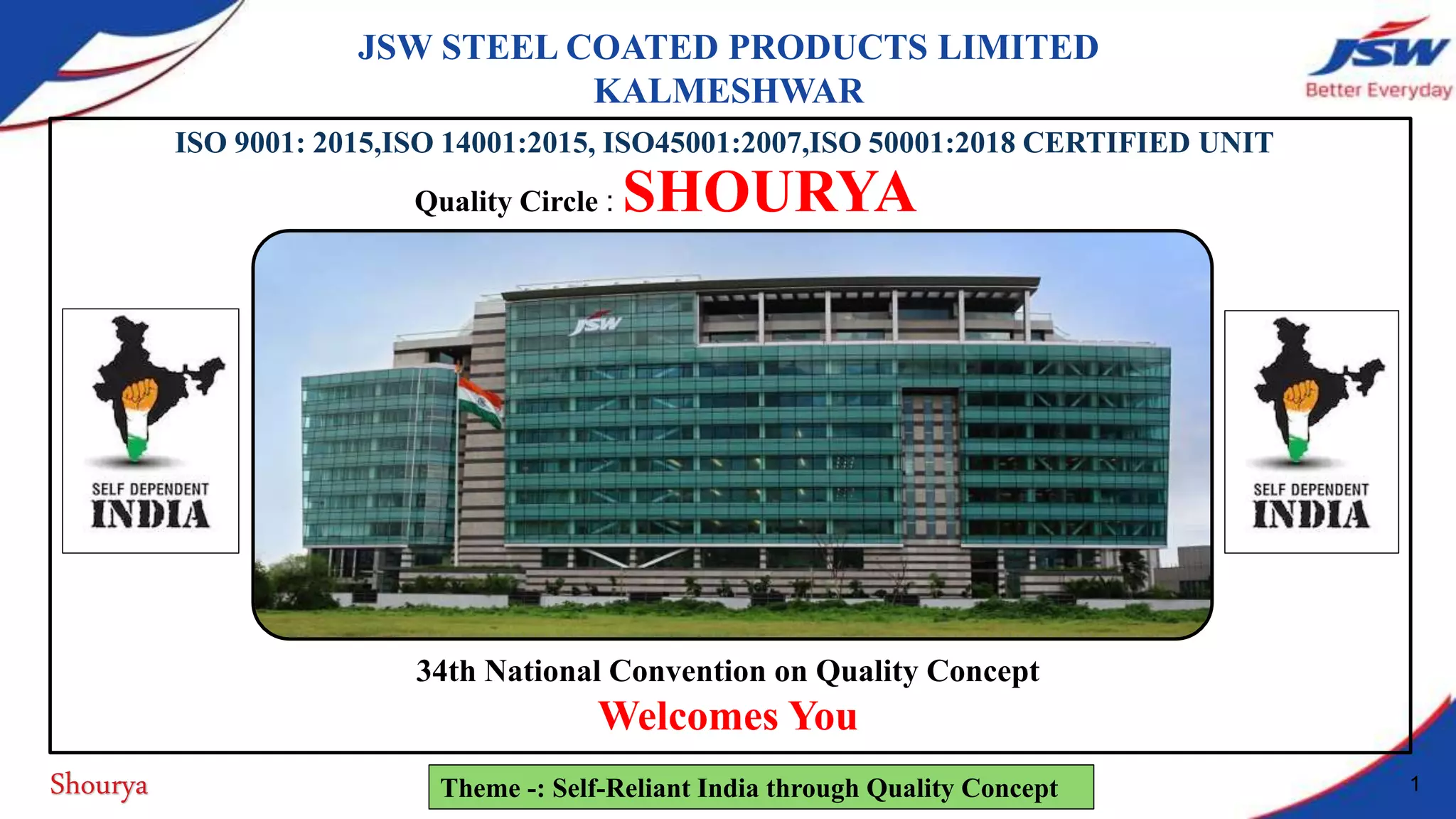 Improvement in HR to CR yield at JSW STEEL kalmeshwar | PPTX