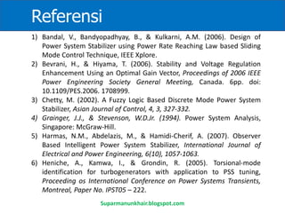 Improvement of damping power system stabilizer and svs supplementary ...