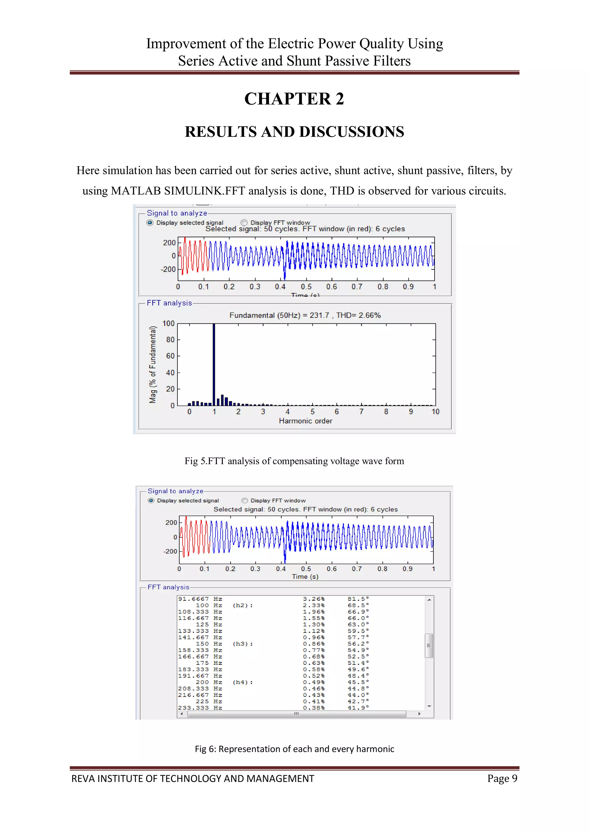 report of Improvement of the Electric Power Quality Using Series Active and Shunt Passive ...