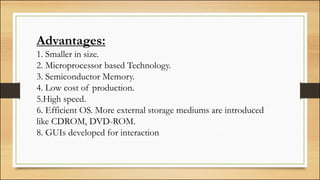 Improvement of hardware in computer generation | PPT