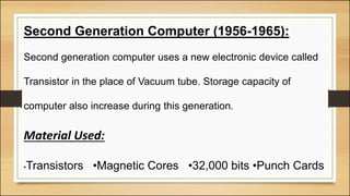 Improvement of hardware in computer generation | PPT