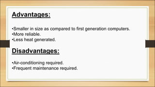 Improvement of hardware in computer generation | PPT