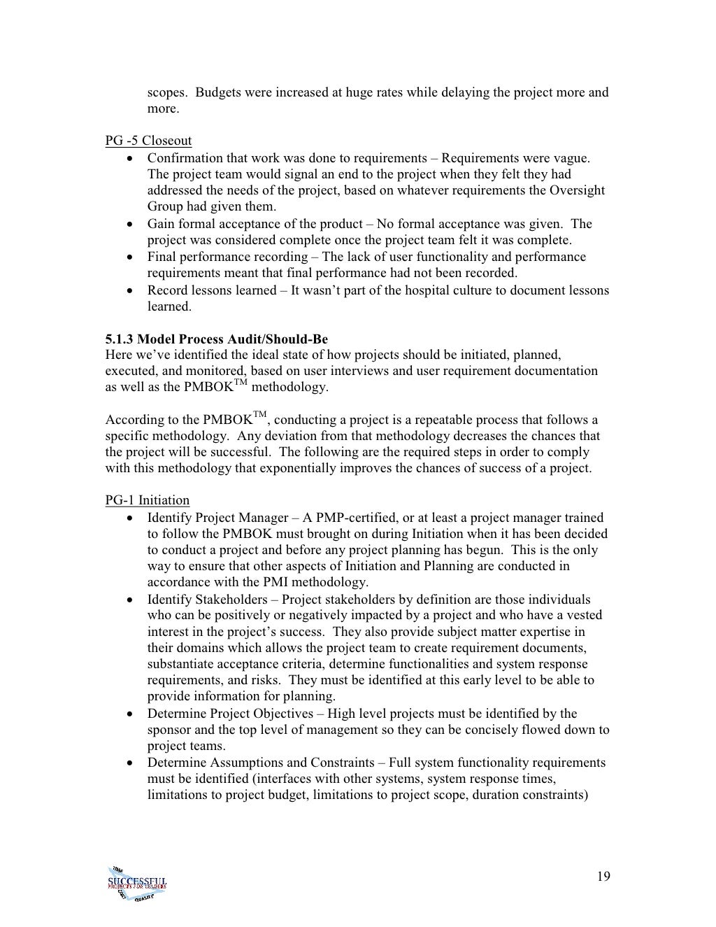 Improvement of Hospital Project Cost and Schedule Mgmt Final Rpt