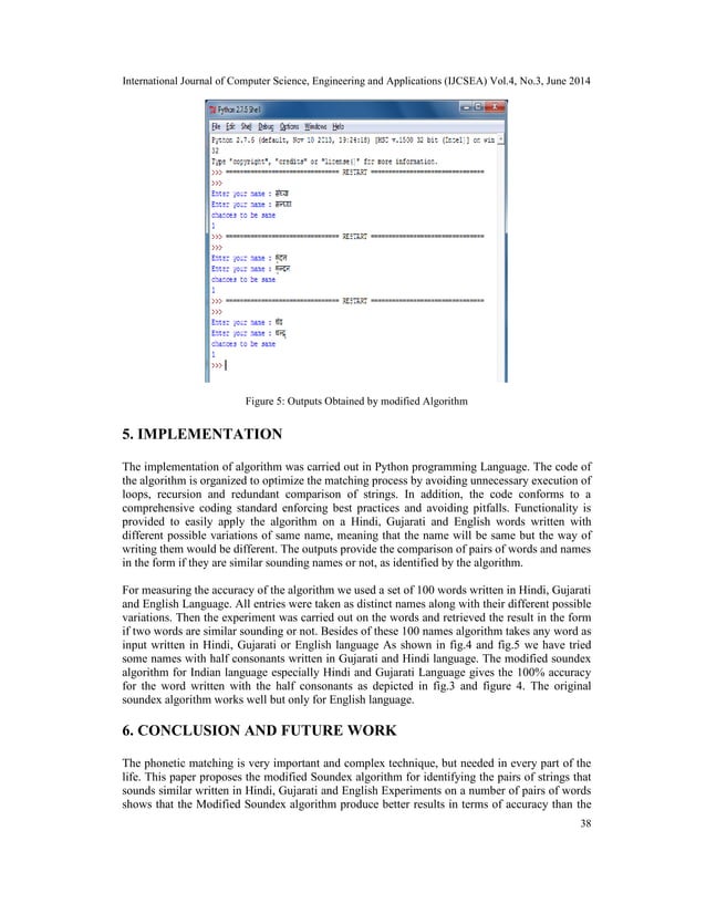 Improvement Of Soundex Algorithm For Indian Language Based On Phonetic Matching Pdf