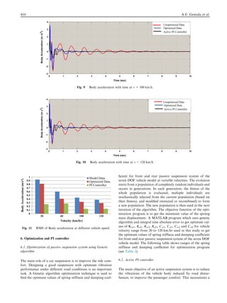 Improvement of vehicle ride comfort using geneticalgorithm optimization and pi controller | PDF