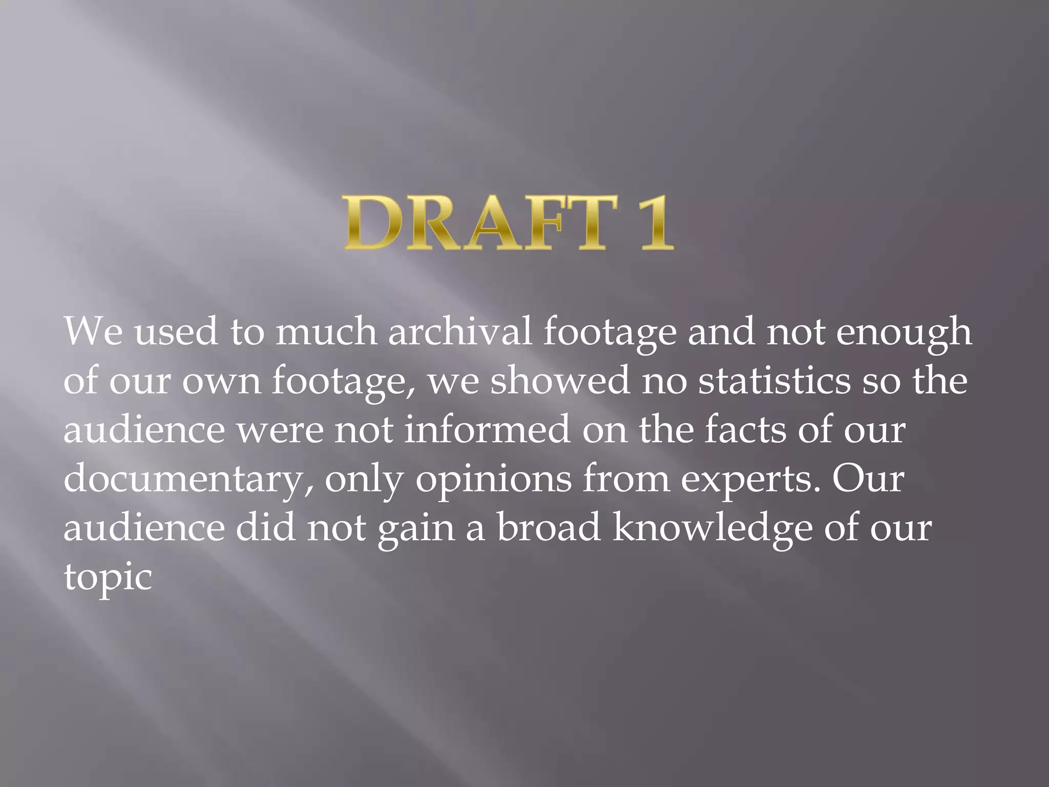Improvements in drafts | PPT