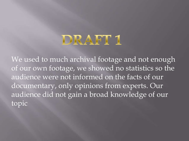 Improvements in drafts | PPT