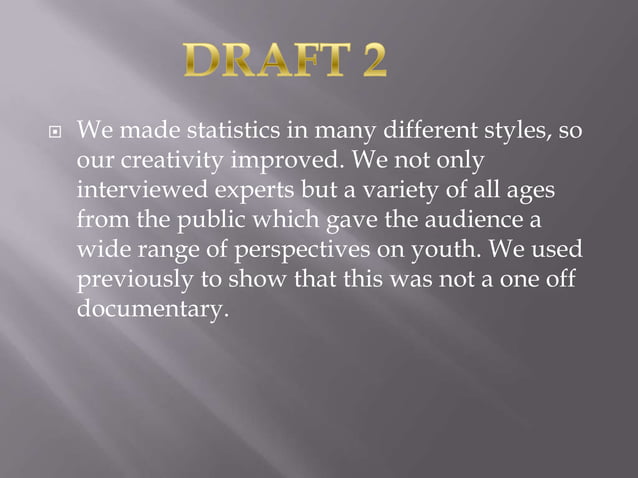 Improvements in drafts | PPT