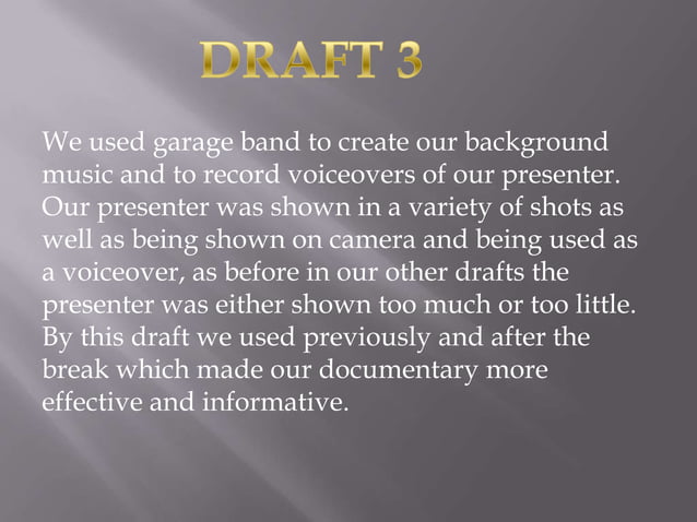 Improvements in drafts | PPT