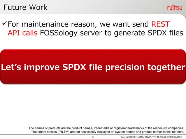Improvements in meta spdxscanner through FOSSology - Ueba San | PPTX