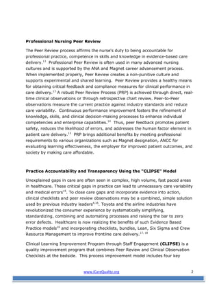 Improve Nursing Performance and Staff Engagement using the CLIPSE Model ...