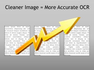 Improve OCR Accuracy, Clean Up and Enhance Scanned Images | PPT
