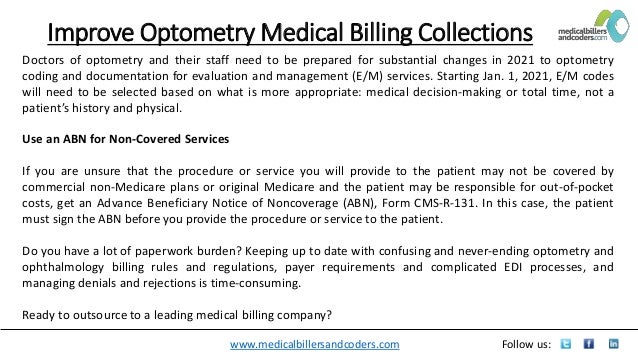 Improve Optometry Medical Billing Collections | PPT