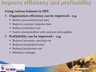 ERP - Improve organization efficiency | PPT