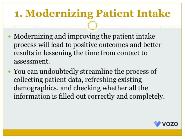 Improve Patient Intake Process | PPTX