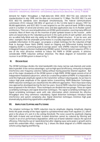 Improve peak to average power ratio (papr) reduction techniques | PDF | Telecommunications ...
