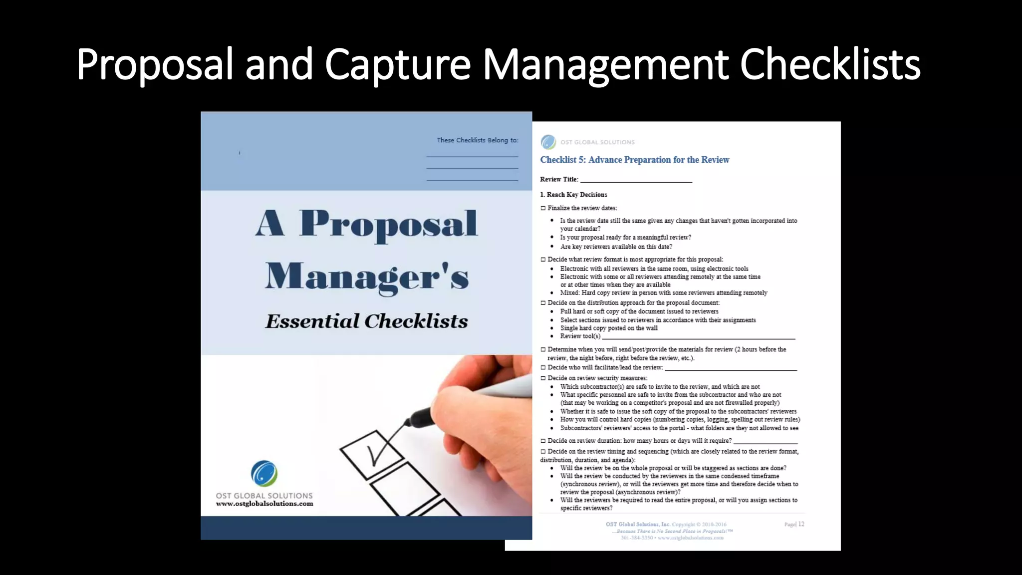 Improving Your Government Proposals' Pwin Part 6-Checklists and ...