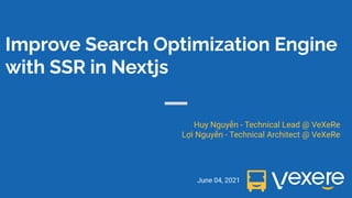 Improve search optimization engine with ssr in nextjs | PDF