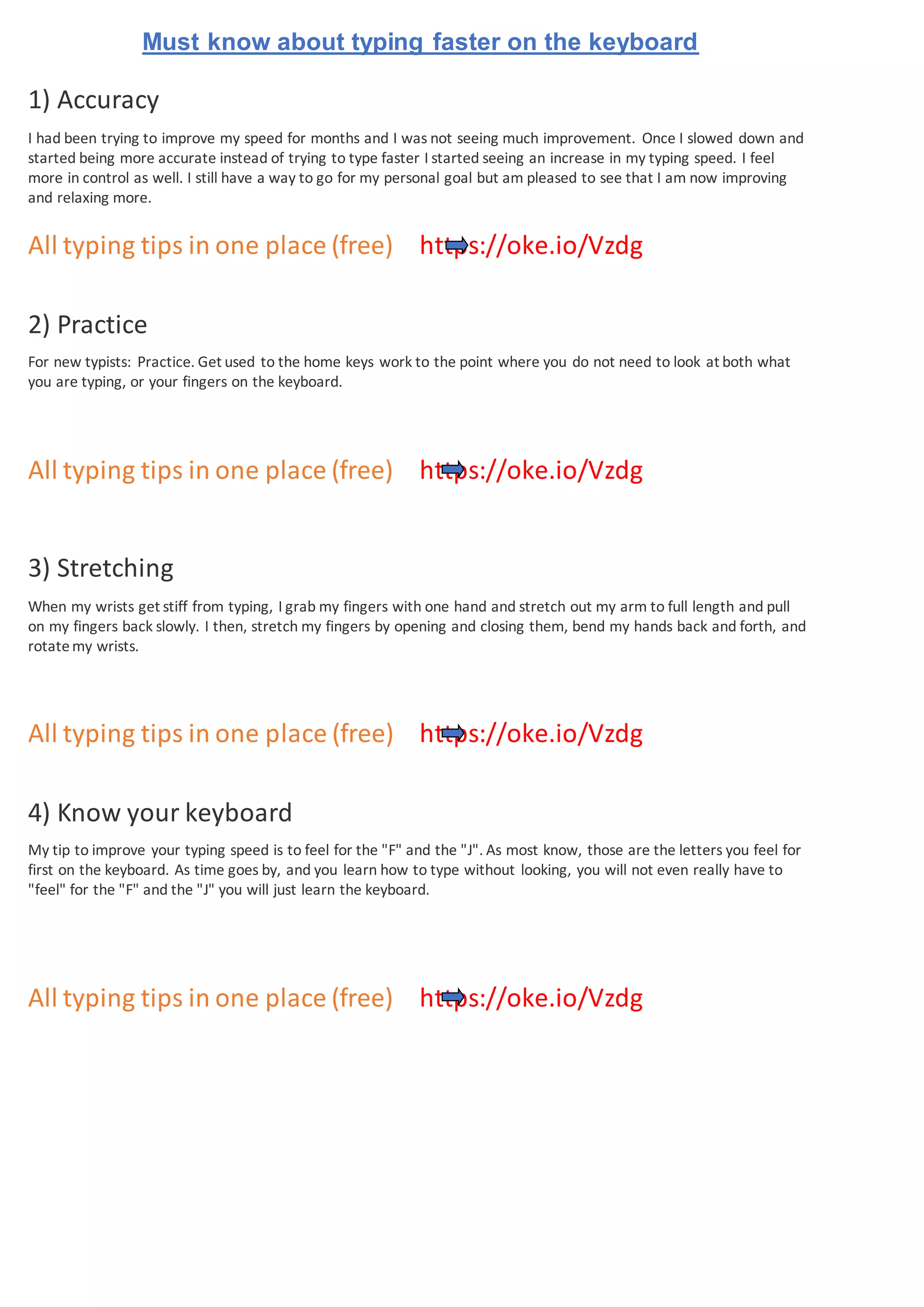 Improve typing speed | DOCX