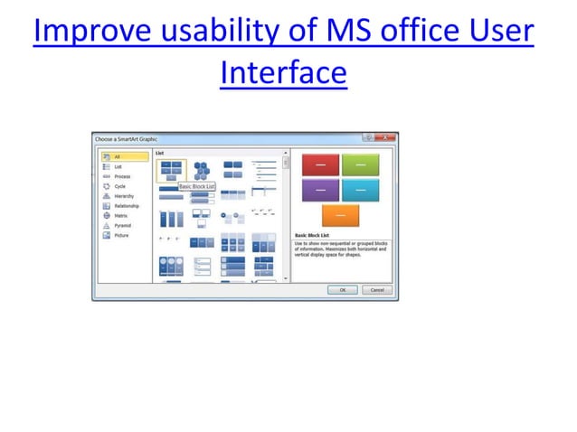 Improve usability of ms office user interface | PPT