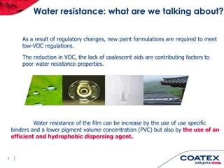 Improve water resistance with rheology additives | PDF