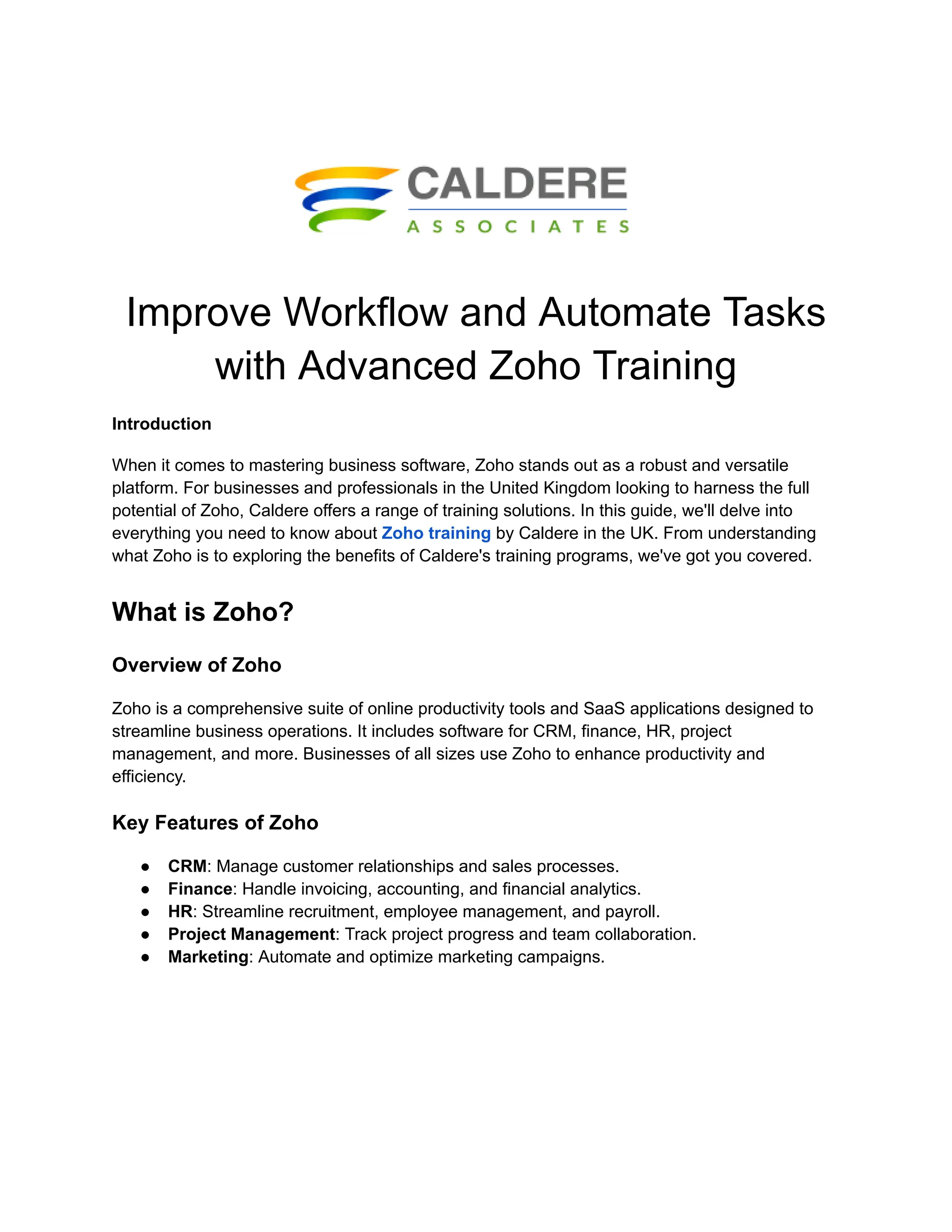 Improve Workflow and Automate Tasks with Advanced Zoho Training.pdf