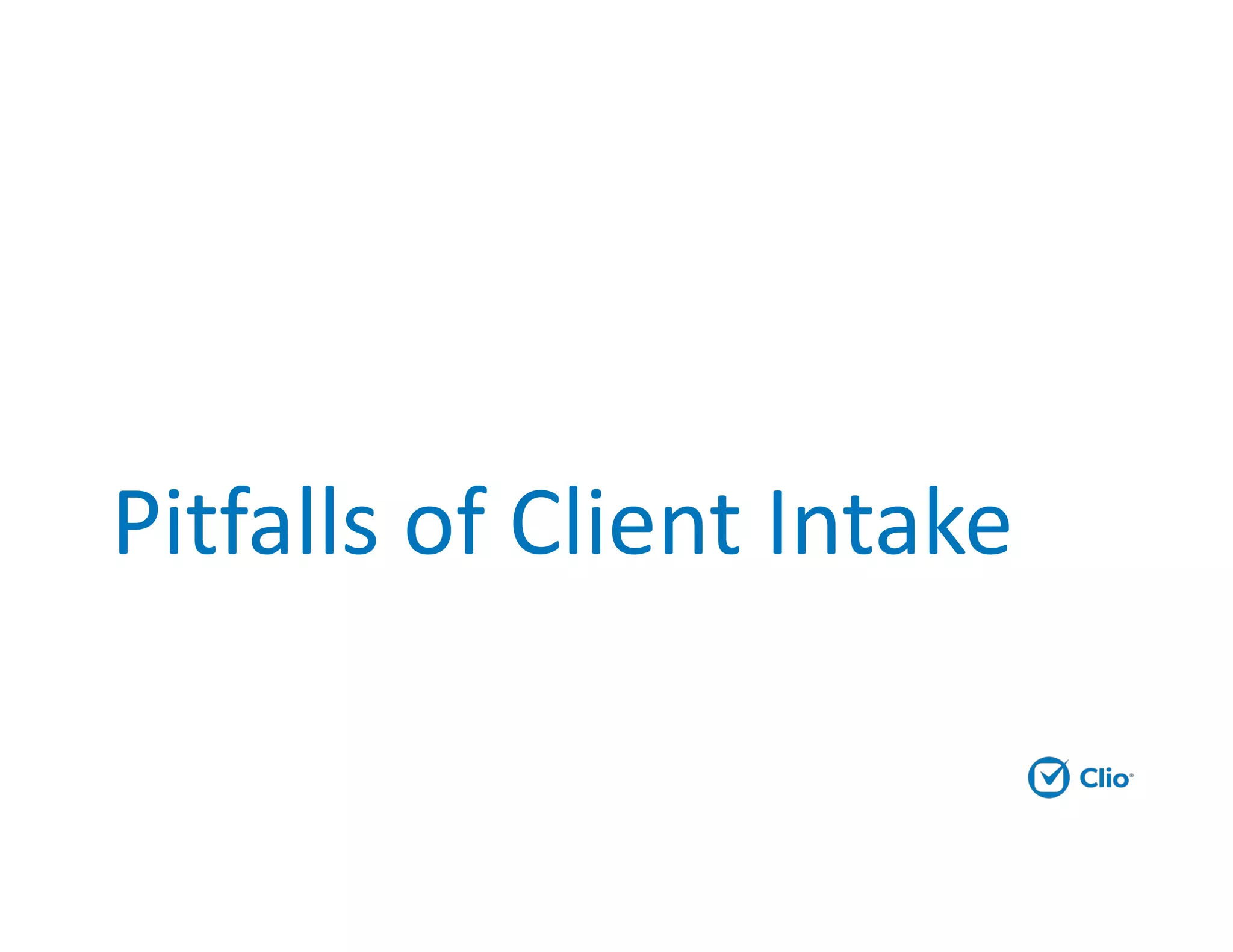 Improve your client intake process with Clio Grow | PDF