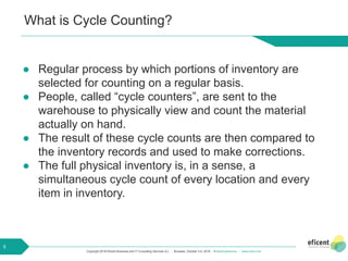 Improve your Inventory Accuracy with a Cycle Count Program | PPT
