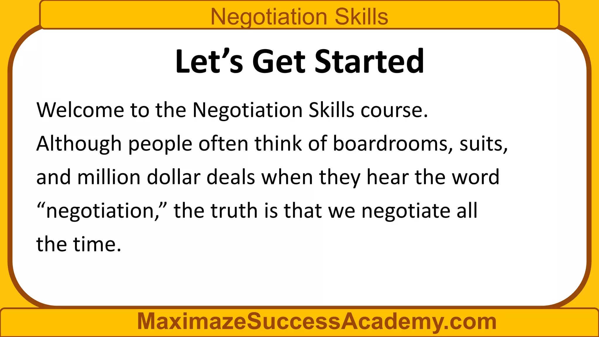 Improve your negotiation skills | PPT